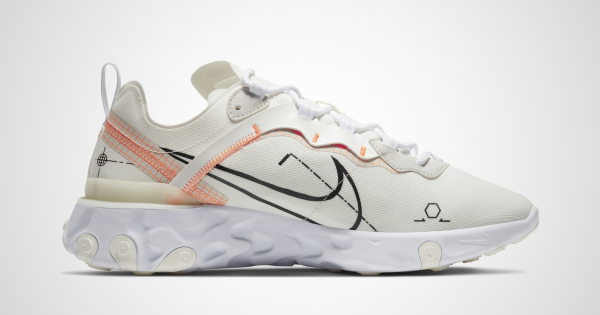 Nike React Element 55 Schematic Light Bone CU3009-102 | Dead Stock
