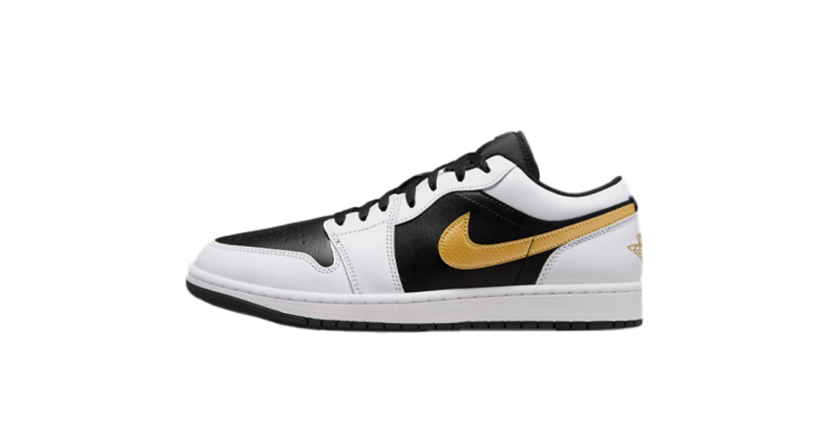 Jordan 1 Low Gold Swoosh 553558-172 | Dead Stock