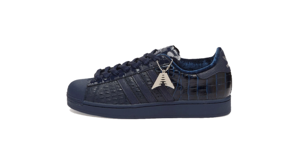Anthony Edwards x adidas Superstar Navy Croc KI6585 | Dead Stock